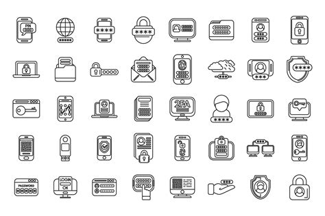 Two Factor Authentication Icons Set Graphic By Anatolir56 · Creative