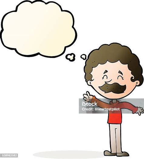 말풍선이 있고 손 흔드는 콧수염 남자 만화 캐릭터 그리기에 대한 스톡 벡터 아트 및 기타 이미지 그리기 낙서 드로잉 남자 Istock