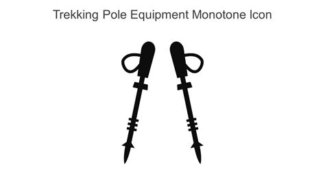 Trekking Pole Equipment Monotone Icon In Powerpoint Pptx Png And Editable Eps Format