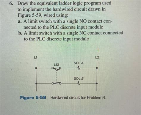 solved 6 draw the equivalent ladder logic program used to