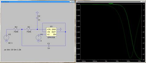 Butterworth Bandpass Filter Using Opa358 In Ltspice R