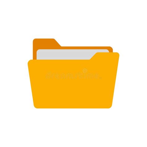 Flat Folder Icon Flat Design Vector Illustration Stock Vector