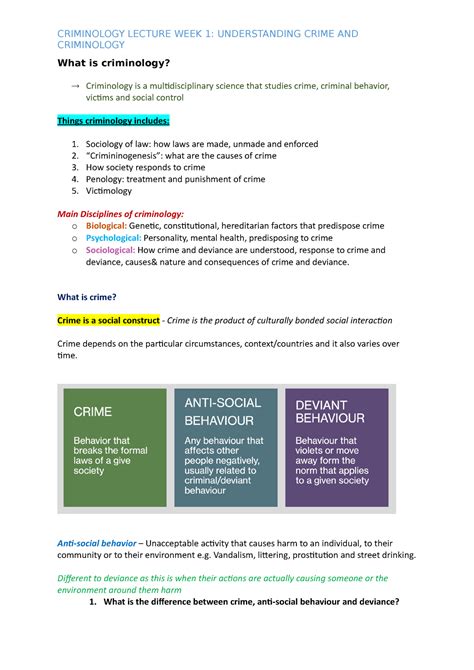 criminology lecture week 1 criminology lecture week 1 understanding