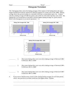 Histogram Worksheet Doc Template PdfFiller
