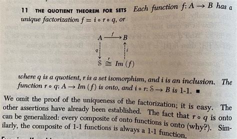 Solved 11 The Quotient Theorem For Sets Each Function Fa→b Solved 11 The Quotient Theorem For Sets Each Function Fa→b