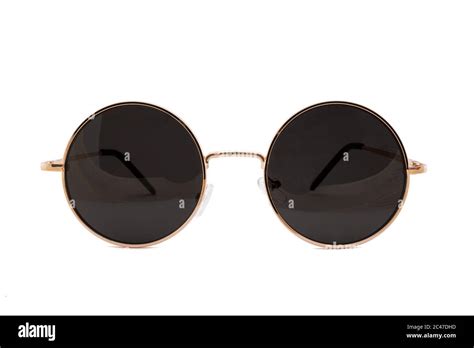 Street Style Oval Sunglasses With Thin Golden Metal Frame Clear Brown