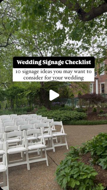 Wedding Signage Checklist