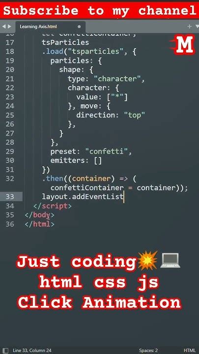 click animation html html css js coding 💻💥 shorts tranding webdevelopement