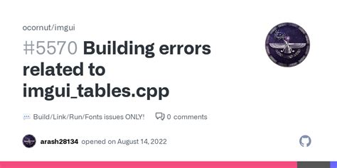 Building Errors Related To Imgui Tables Cpp Ocornut Imgui