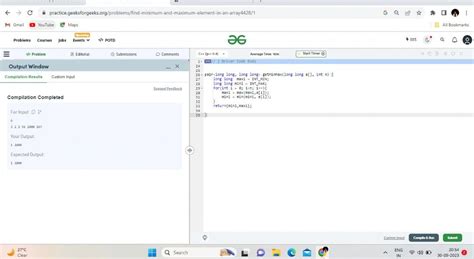 Day 14 Of 100daysofcodingchallenge Find Minimum And Maximum Element