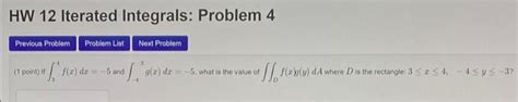 Solved Hw 12 Iterated Integrals Problem 4 Previous Problem