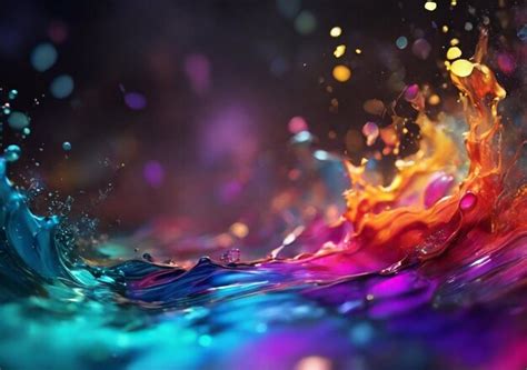 Colorful Splash Art Abstract Background Premium Ai Generated Image