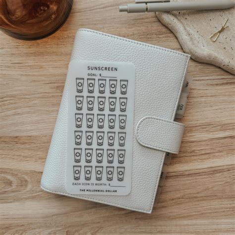 Sunscreen Savings Tracker Individual Savings Tracker For Cash