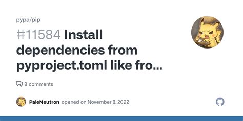 install dependencies from pyproject toml like from requirements txt with r · issue 11584