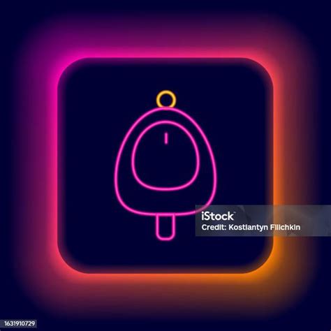 빛나는 네온 라인 화장실 소변 또는 피사오 아이콘 검은 배경에 고립 남성 화장실에서 소변 화장실 화장실 화장실 화장실 다채로운