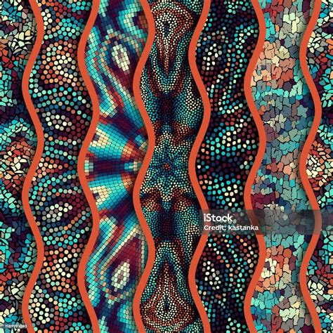 물결 모양의 모자이크 아트 콜라주 추상적 인 예술 배경 벡터 이미지 복고풍에 대한 스톡 벡터 아트 및 기타 이미지 복고풍