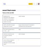 Excel Final Exam Mastering What If Analysis Data Tables Course Hero