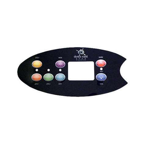 7 Button Master Spa Down East Keypad Overlay X509050