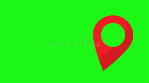 red gps location pin pointer animated icon on white background 8 different movements alpha