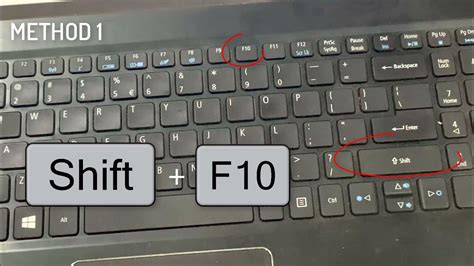 How To Right Click Using Keyboard Without Mouse On Acer Laptop Windows