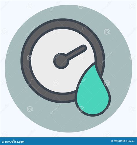 Icon Hygrometer Suitable For Education Symbol Blue Eyes Style Simple Design Editable Design