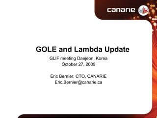 GOLE And Lambda Update PPT