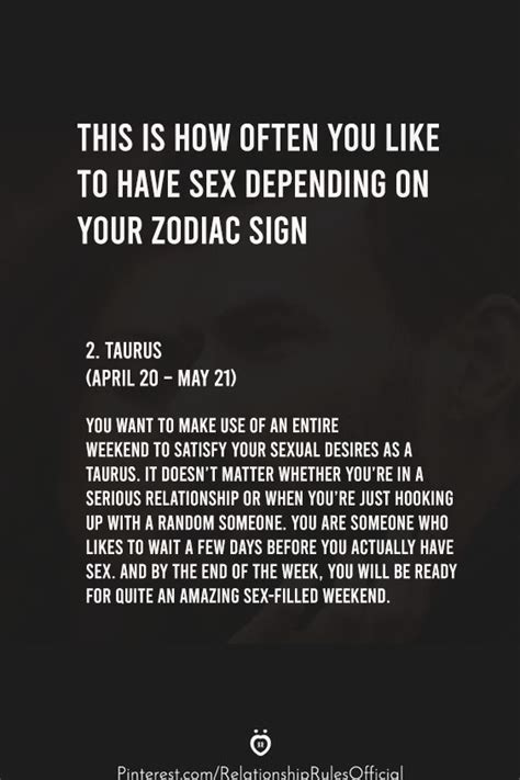 This Is How Often You Like To Have Sex Depending On Your Zodiac Sign Artofit