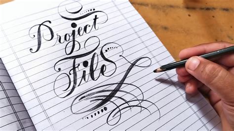 How To Write Project File In Beautiful Calligraphy Art YouTube