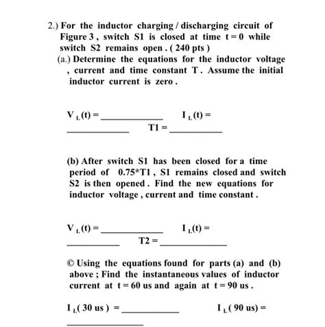 Inductor Charging And Discharging Equations