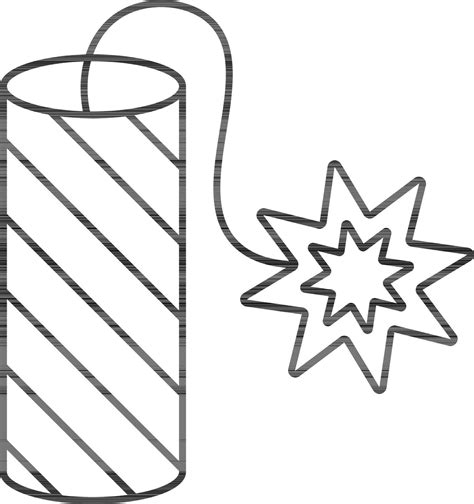 Firecracker Icon In Line Art 24458313 Vector Art At Vecteezy