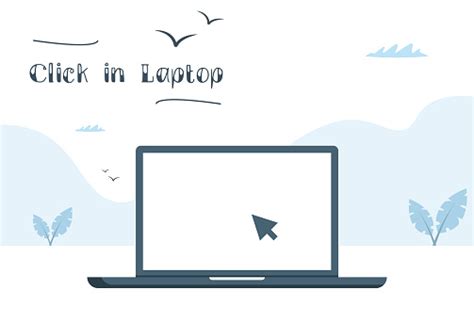 포인터 또는 커서 아이콘이 있는 랩톱입니다 랩톱을 클릭합니다 벡터 일러스트레이션 0명에 대한 스톡 벡터 아트 및 기타 이미지 0명 개념 개념과 주제 Istock