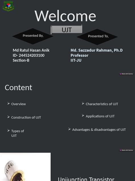 Unijunction Transistor Ujt An Overview Pdf Electricity Electric Power
