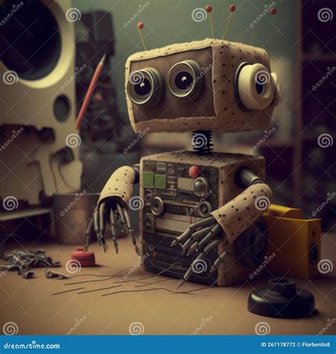 Ai Generative Robot Playing And Drawing Stock Illustration Illustration Of Design Avatar