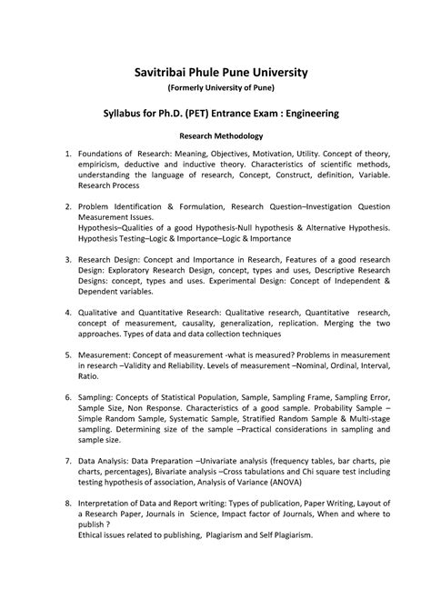 Syllabus Engineering Savitribai Phule Pune University Formerly University Of Pune Syllabus