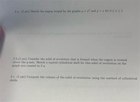Solved 3 A 2 Pts Sketch The Region Bound By The Graphs Y X2 And Y X Course Hero