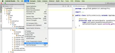Android Studio In Fullscreen Stack Overflow