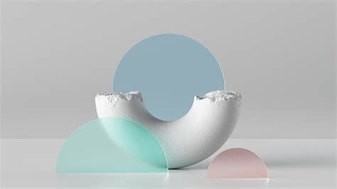 3d 렌더링 흰색 바위 조약돌 유적 및 깨진 기하학적 토러스 모양의 추상적 인 배경 모던 한 미니멀 쇼케이스 장면 돌 건축자재에 대한 스톡 사진 및 기타 이미지 Istock