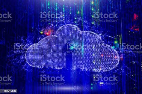 정보 기술의 3d 렌더링 개념 데이터 센터 및 이진 데이터의 배경에 클라우드 로딩 개념에 대한 스톡 사진 및 기타 이미지 개념 건축물 과학 Istock