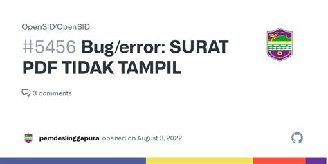 Bugerror Surat Pdf Tidak Tampil · Issue 5456 · Opensidopensid · Github