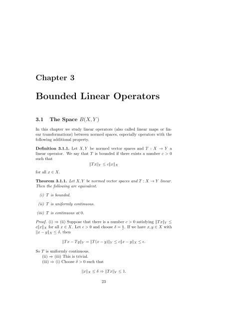 bounded linear operators