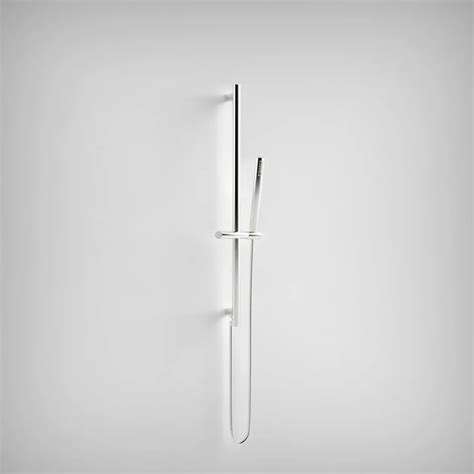 Ava Integrated Round Shower Slide Rail Kit Polished Stainless Steel
