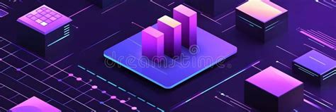 Abstract Data Themed Digital Composition Stock Illustration