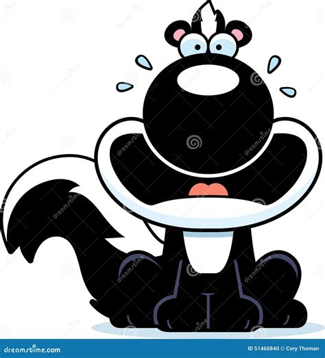Scared Cartoon Skunk Stock Vector Illustration Of Clipart 51460840