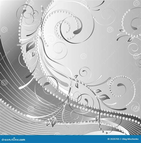 Monochrome Floral Composition Stock Vector Illustration Of Curve