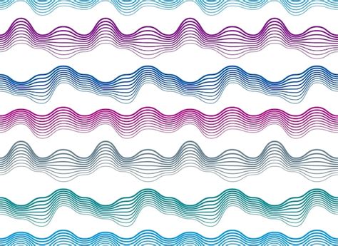 Premium Vector Waves Seamless Pattern Vector Water Runny Curve Lines Abstract Repeat Endless