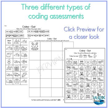 Grade 1 Coding Assessments Grade 1 Coding Tests Unplugged Coding