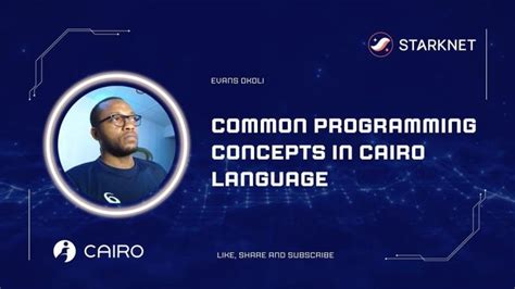 New Video Explaining Cairo Programming Basics Okoli Evans Posted On