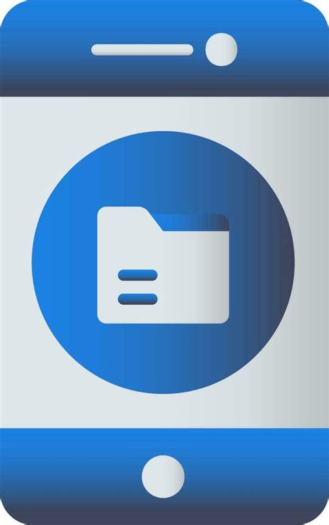 blue color file folder in smartphone icon 24462430 vector art at vecteezy