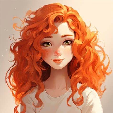 Premium Ai Image Red Hair Girl Drawing Cartoon Manga Style