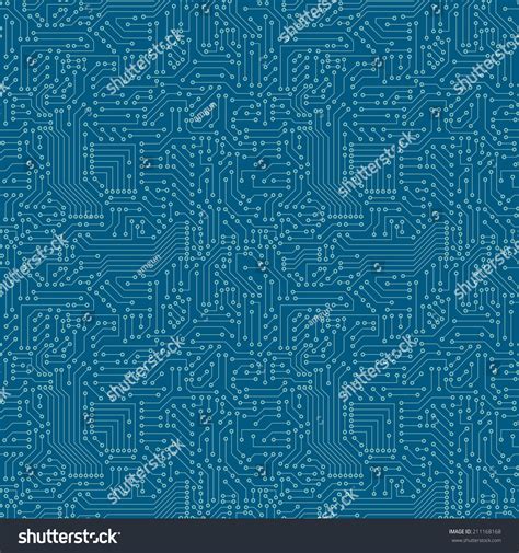 Seamless Pattern Computer Circuit Board Stock Vector Illustration Shutterstock